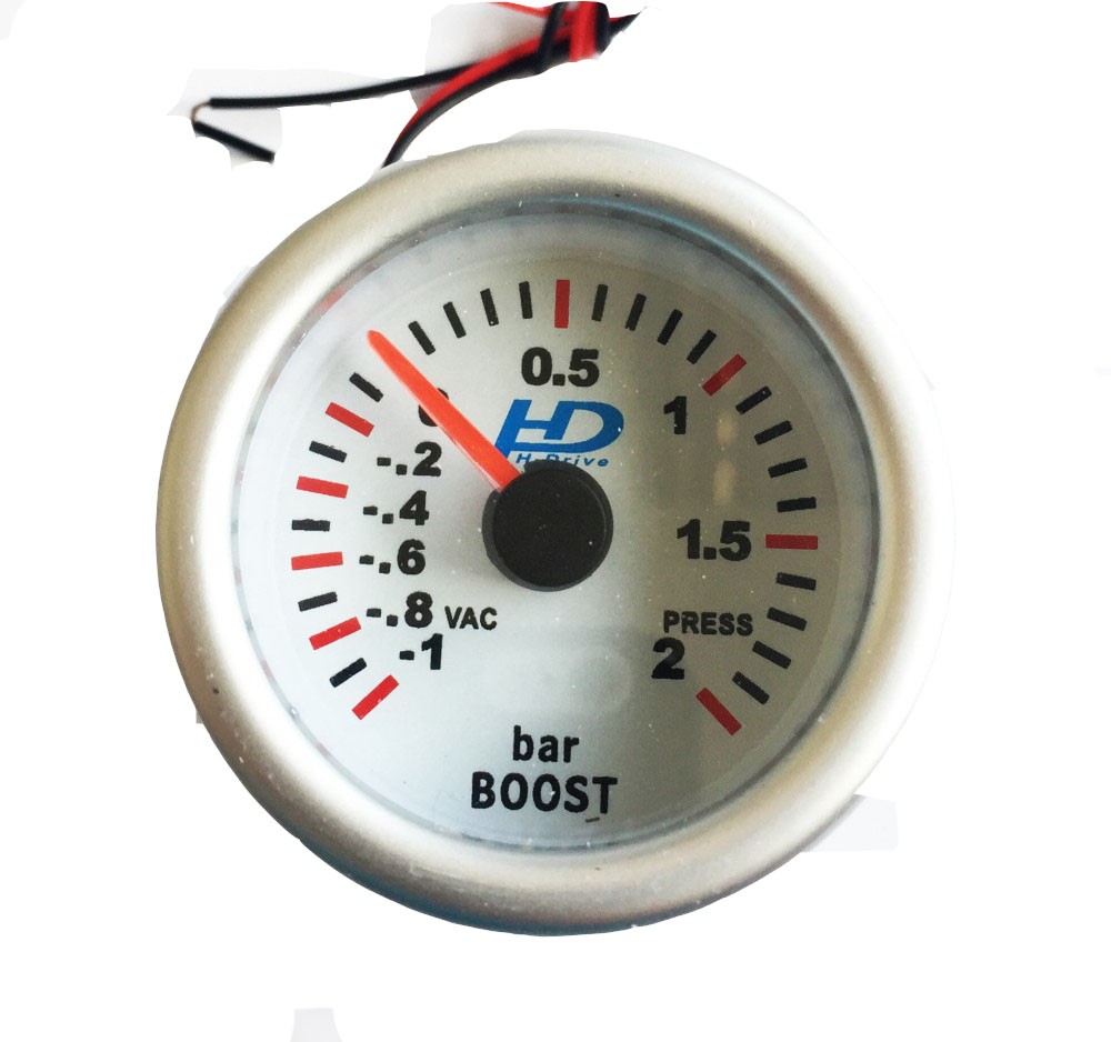 Turbónyomás mérőóra fehér számlapos LED7707 - H-Drive Európa